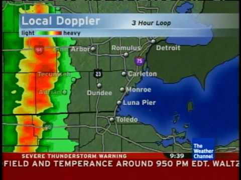 Severe T'Storm Warning Monroe, MI - 6/18/10 Part 1 - YouTube