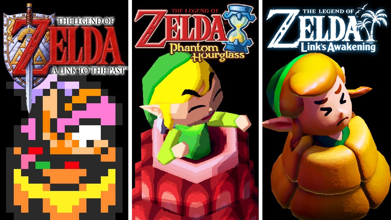 Evolution of Link Getting Eaten by Like Like in Zelda Games (1986-2023 ...