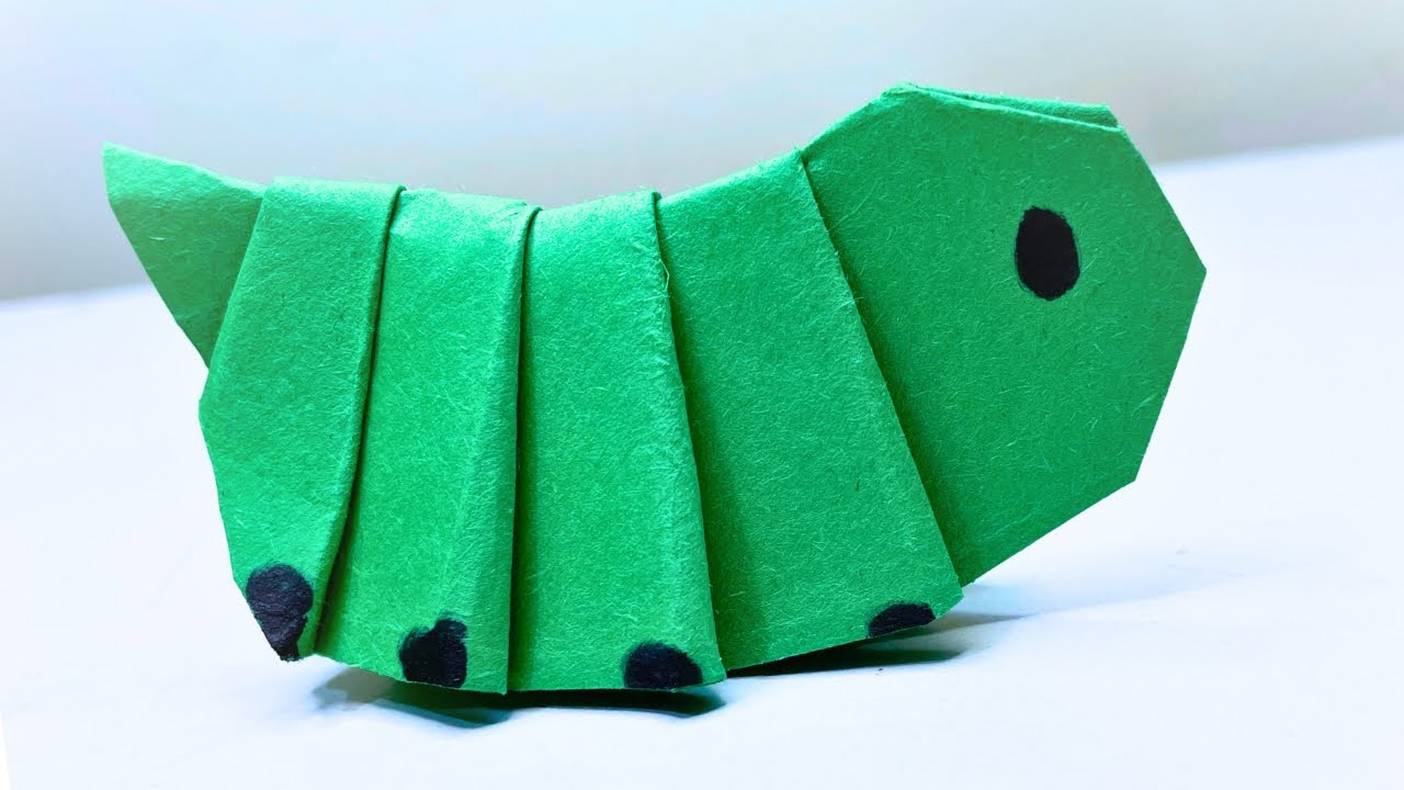 Origami Caterpillar Larva Paper Folding - How to make Origami ...