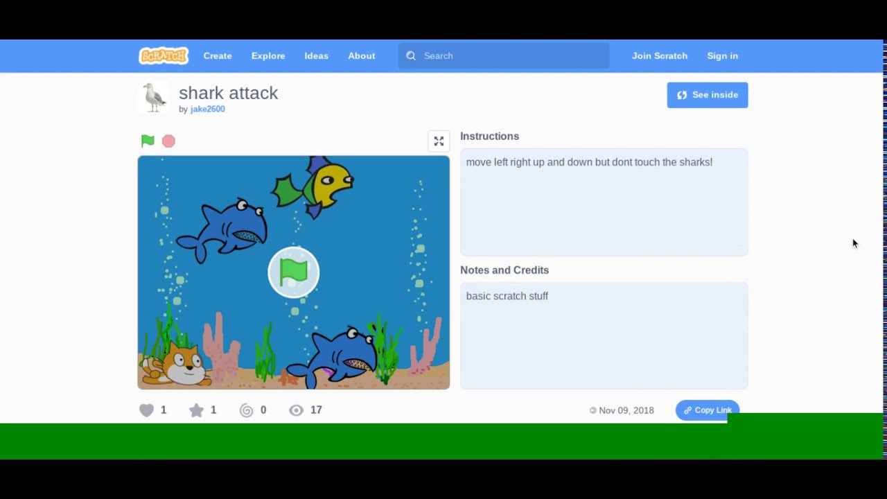 my first ever game on scratch - YouTube