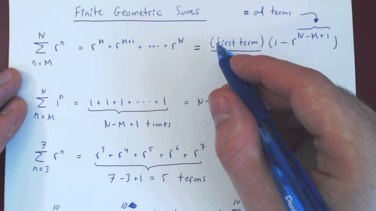 Finite Geometric Sums - YouTube