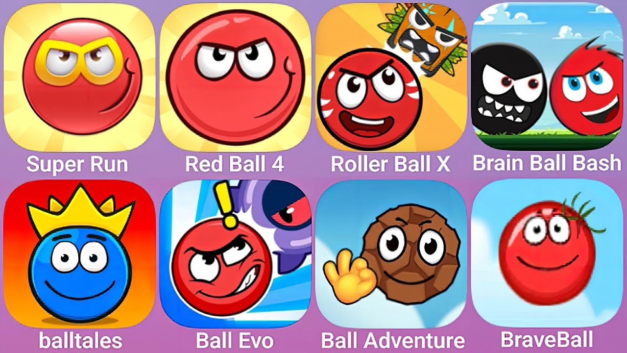 Red Ball Super Run, Red Ball 4, Roller Ball X, Brain Ball Bash and More Red Ball Games Gameplay ...