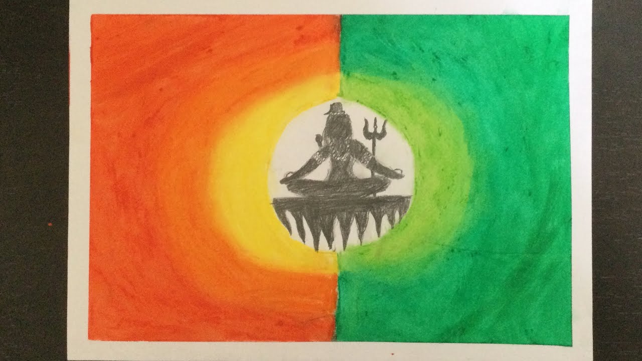 @ Lord Shiva Drawing - Made by Oil Pastel- Ayush Thorat - YouTube