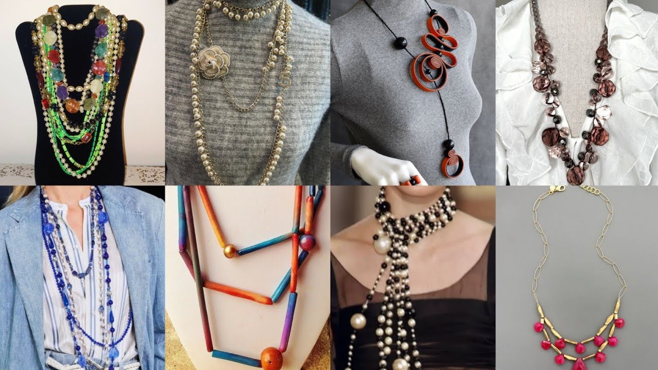 Bold 😍Statement Long Necklaces: The Art of Powerful Design - YouTube