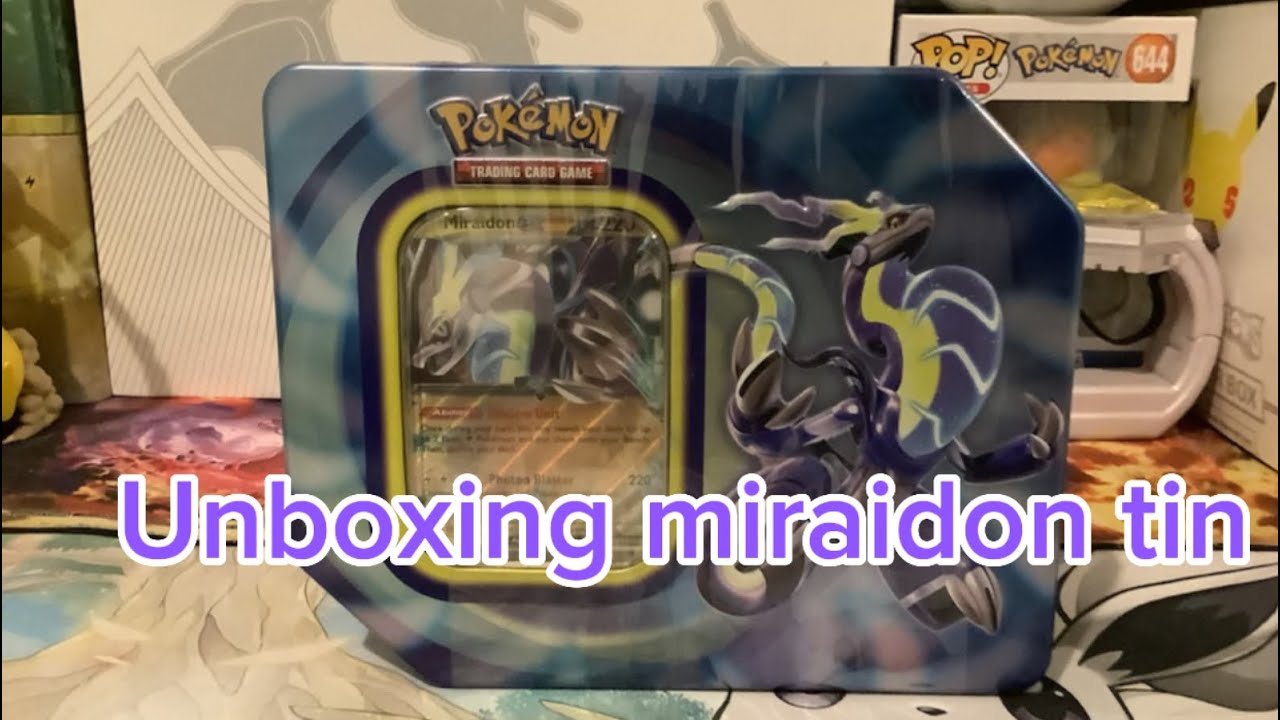 Unboxing the miraidon ex tin - YouTube