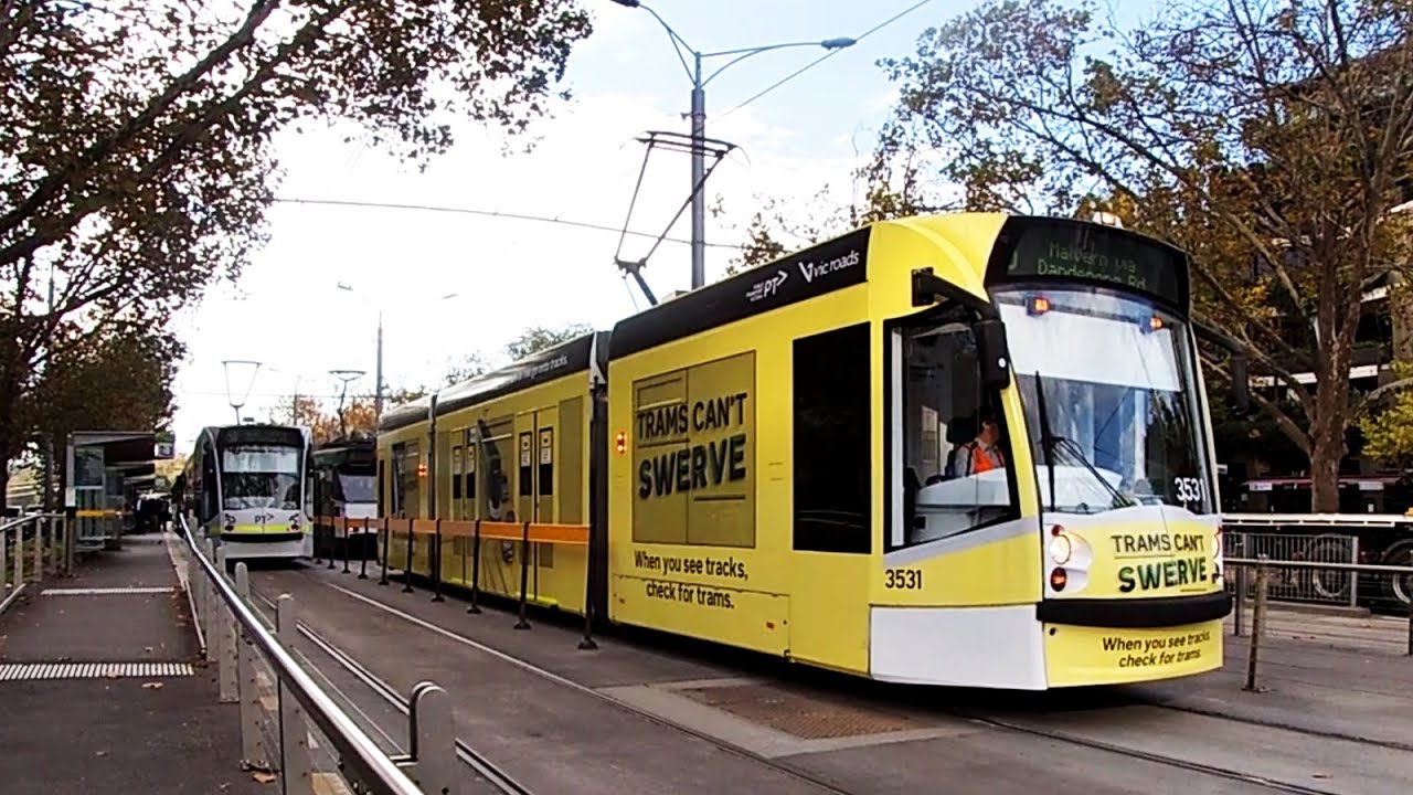 Toorak Road Tram Stop - April 2021 - YouTube