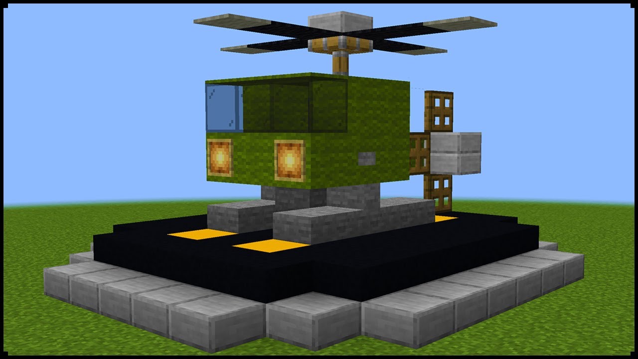 How to Build a Army Helicopter | Military Base in Minecraft - YouTube