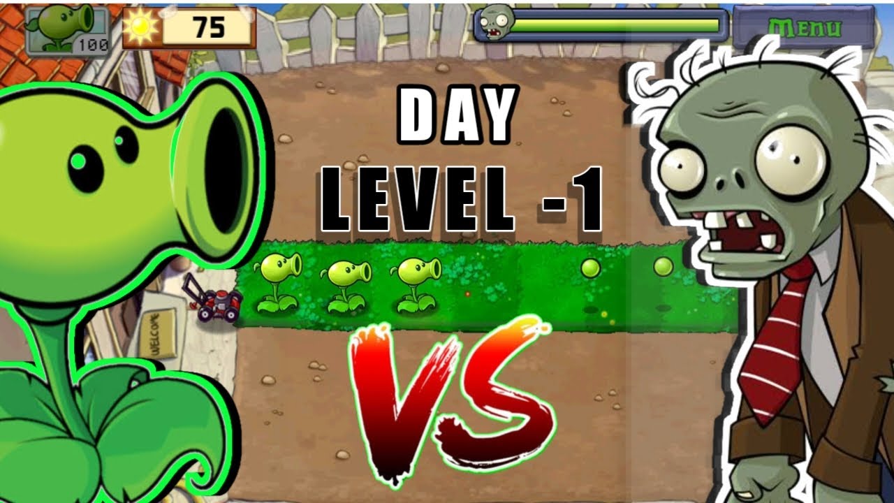 PVZ 1|| plant vs zombie || LEVEL 1 DAY || #pvz #pvz2 #brain # ...