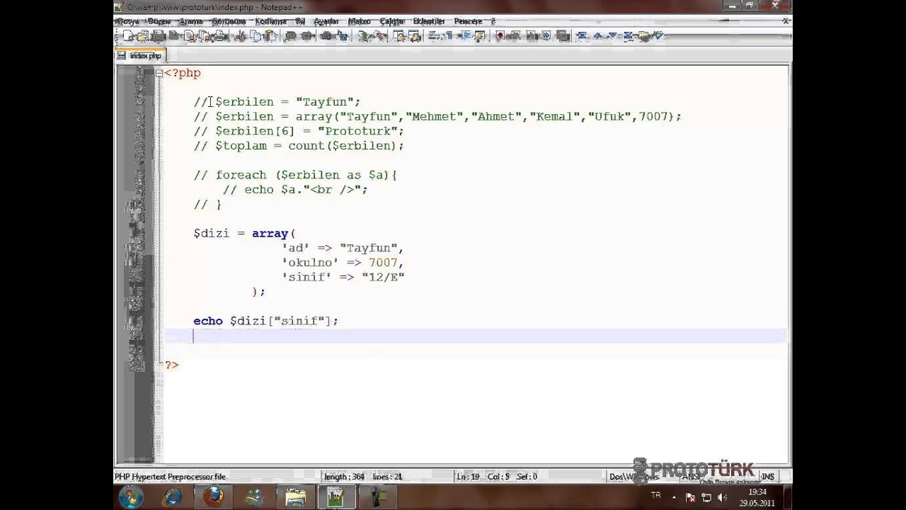 Phpde Diziler Bölüm 1 Ders 15 Youtube