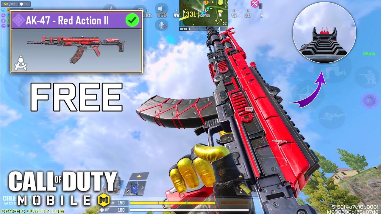 *FREE* AK47 - Red Action II - Iron Sight BR Squad Gameplay | Mail Call ...