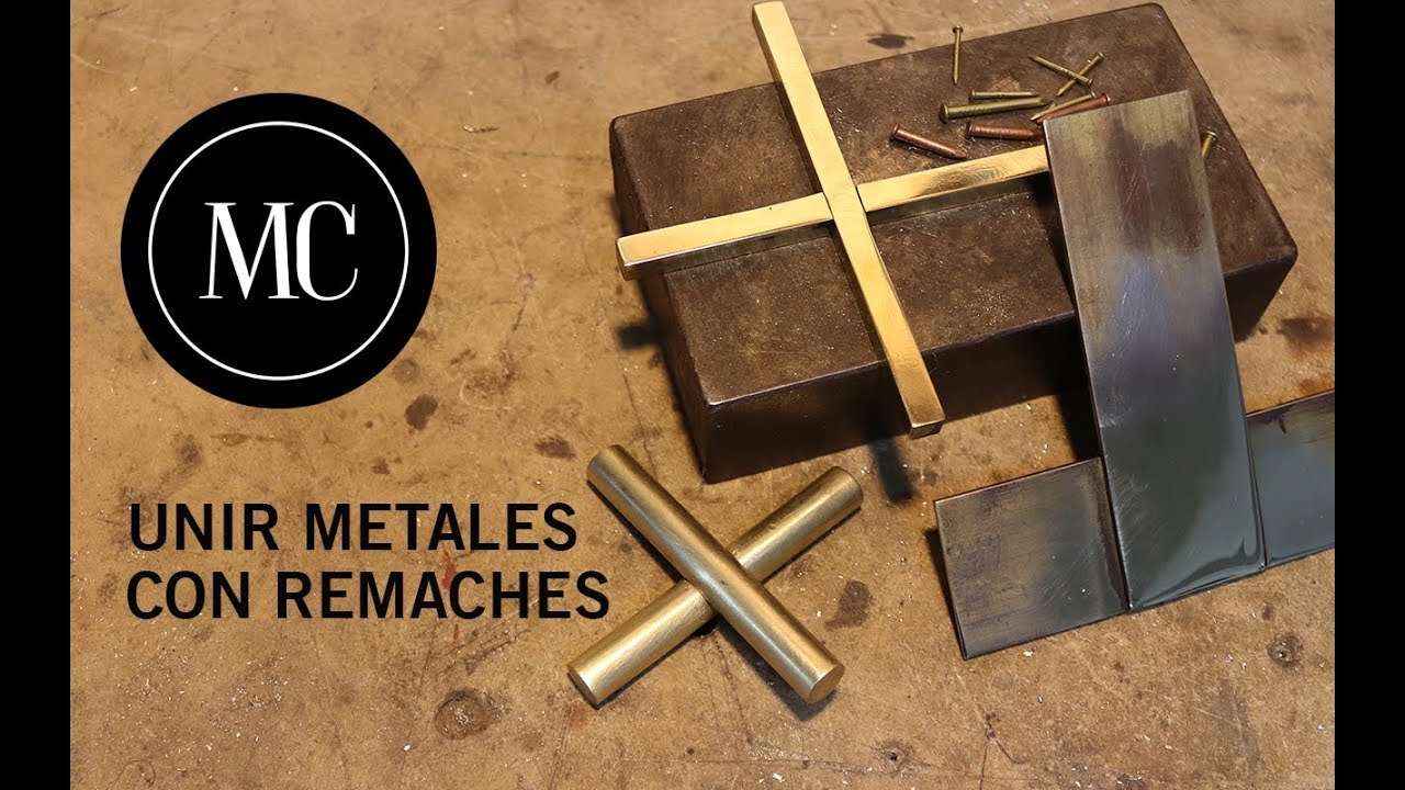 Como unir metales con remaches caseros. - YouTube