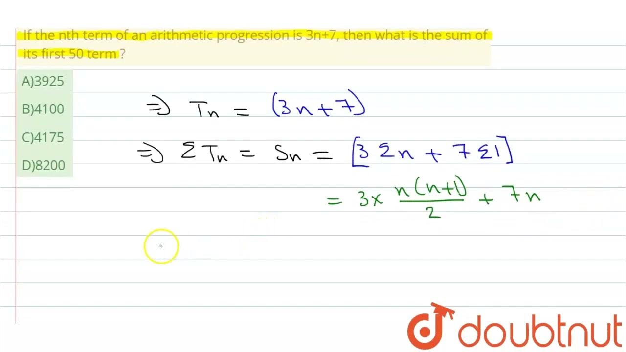 if-the-nth-term-of-an-arithmetic-progression-is-3n-7-then-what-is-the