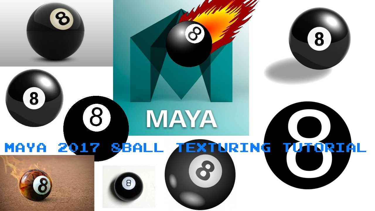 Maya 2017 8Ball texturing tutorial - YouTube