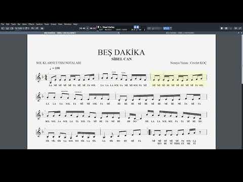 BEŞ DAKİKA -  SİBEL CAN NOTA