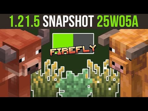 Minecraft java edition snapshot 25w05a news cows and firefiles ...