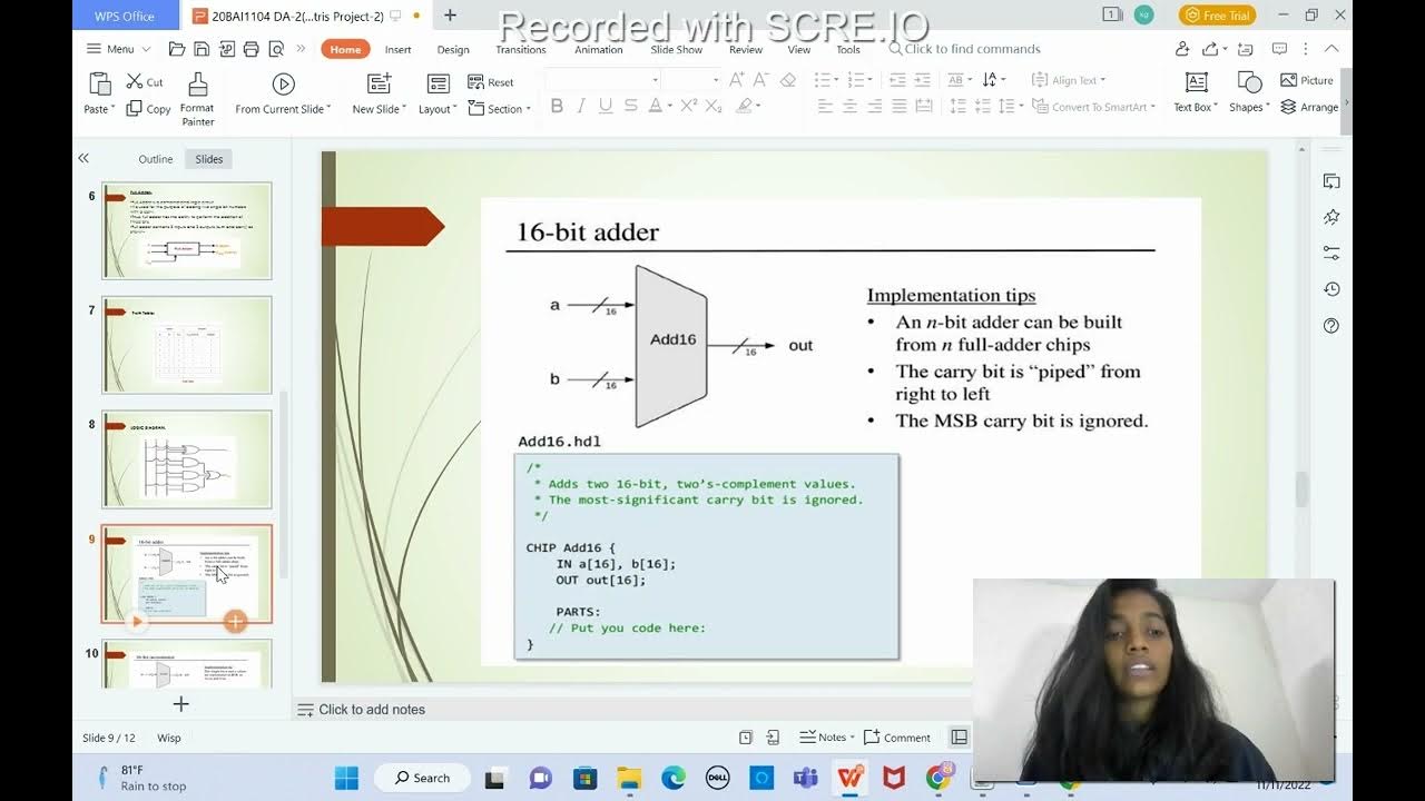 Nand2Tetris Project-2 Boolean Arithmetic - YouTube