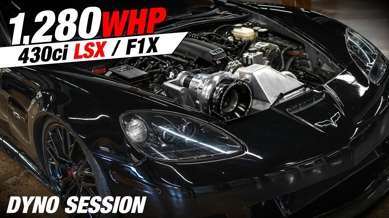 C6 Corvette Z06 430ci LSX, F1X ProCharger | Dyno Session - YouTube