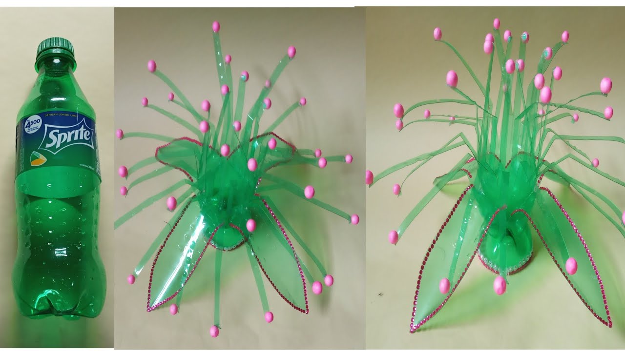 Membuat Bunga Dari Botol Bekas || Bottle Craft Idea || DIY Kerajinan ...