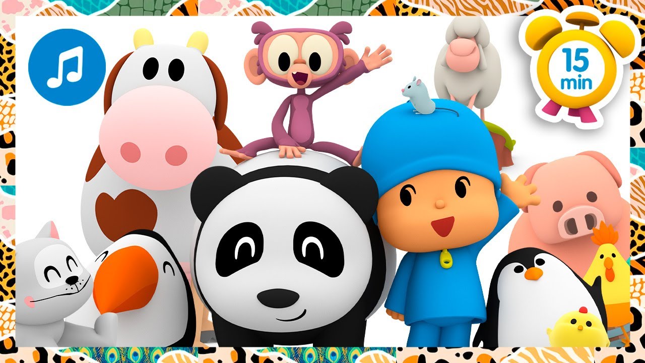 🐒 Animales, todos juntos + Otras Canciones infantiles [15 min ...