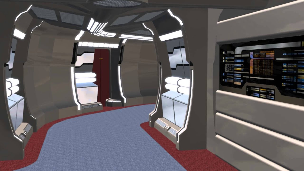 Star Trek Spaceship Corridor green screen background B - free use - YouTube