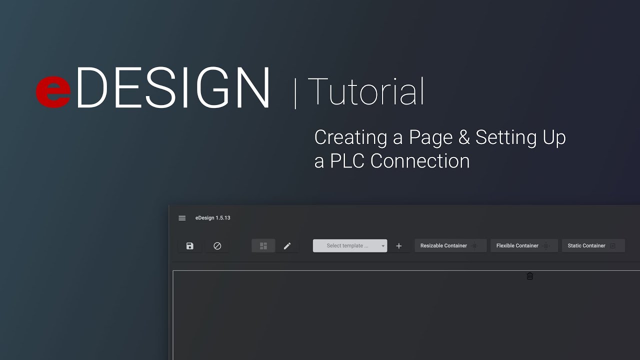 eDESIGN | Creating a Page & Setting Up a PLC Connection - YouTube