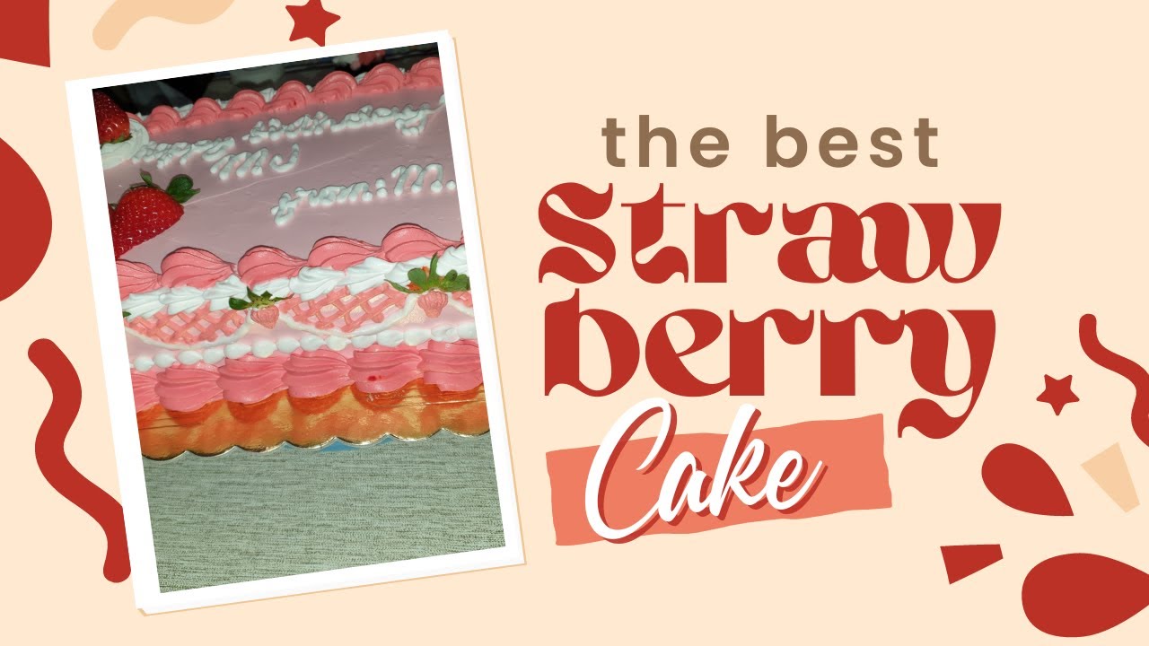 #354 Yema Cake Retro Design Straberry topper - YouTube