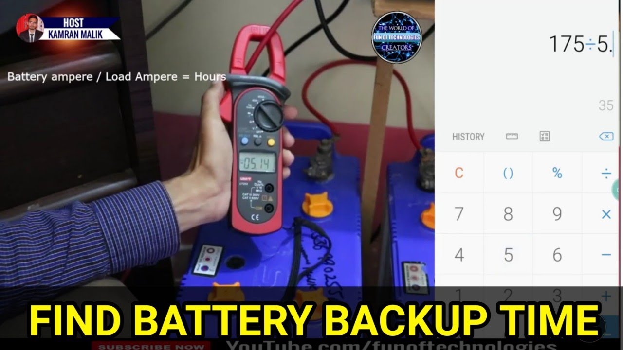 How to find battery backup time | Calculation of Battery Backup Time ...