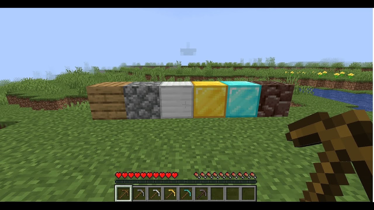 every block with thier pickaxe | minecraft| - YouTube