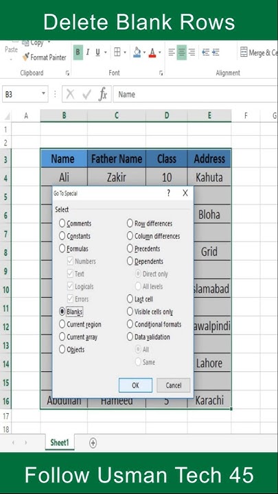 Delete Blank Rows in Ms Excel shortcut keys // Smart Tips & Tricks #excel #tricks #tips #shorts ...