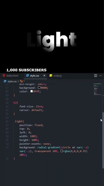 Torch Light Effect Html Css Ad Comedy Apple Html Css Js Youtube 
