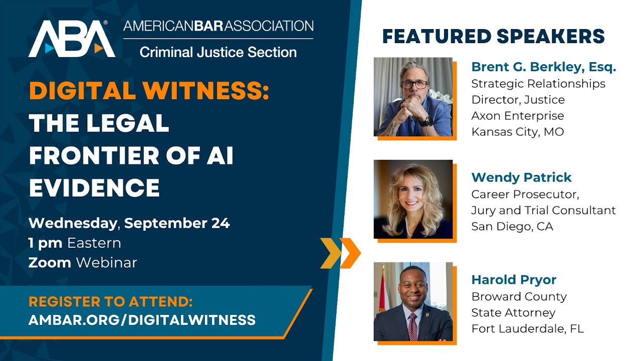 Digital Witness: The Legal Frontier of AI Evidence - YouTube