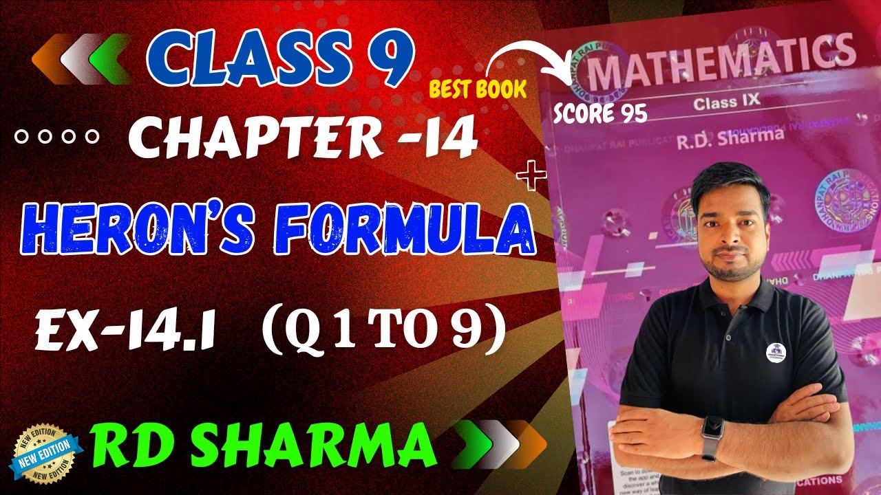 RD Sharma Class 9 Maths Chapter 14 Heron's Formula Exercise 14.1 Q1 to ...