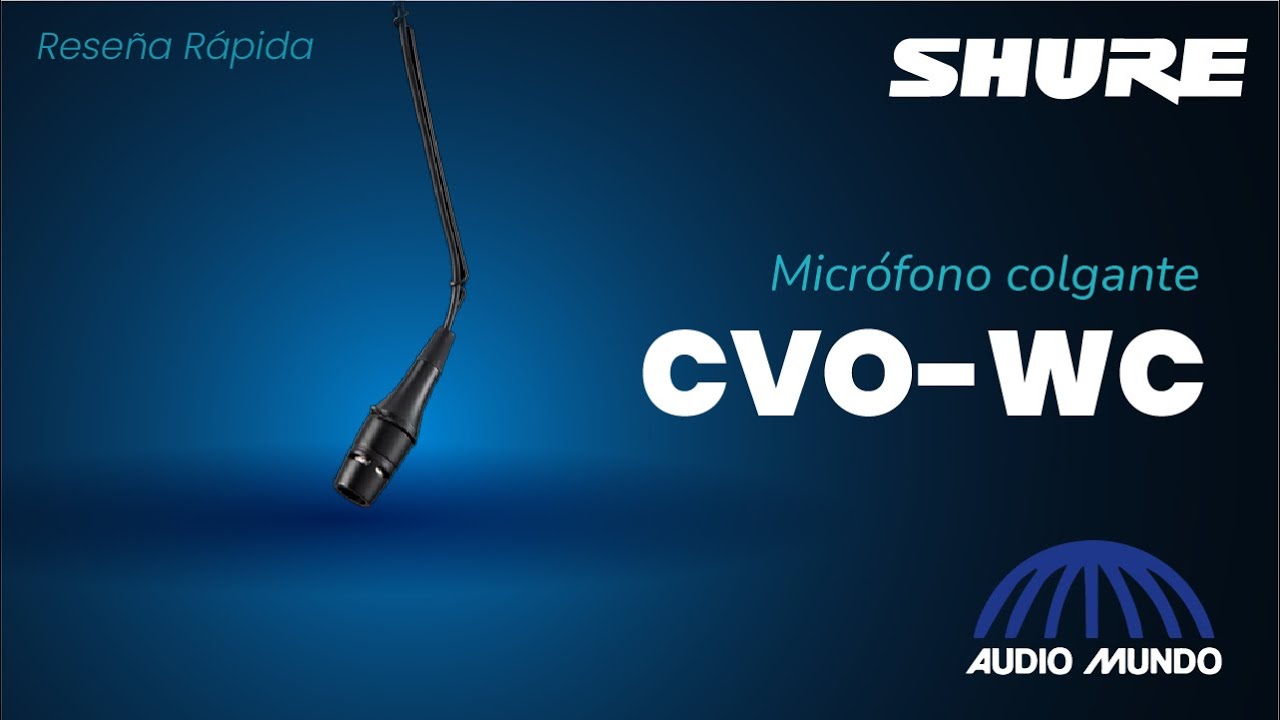 Micrófono colgante marca Shure modelo CVO-WC - YouTube