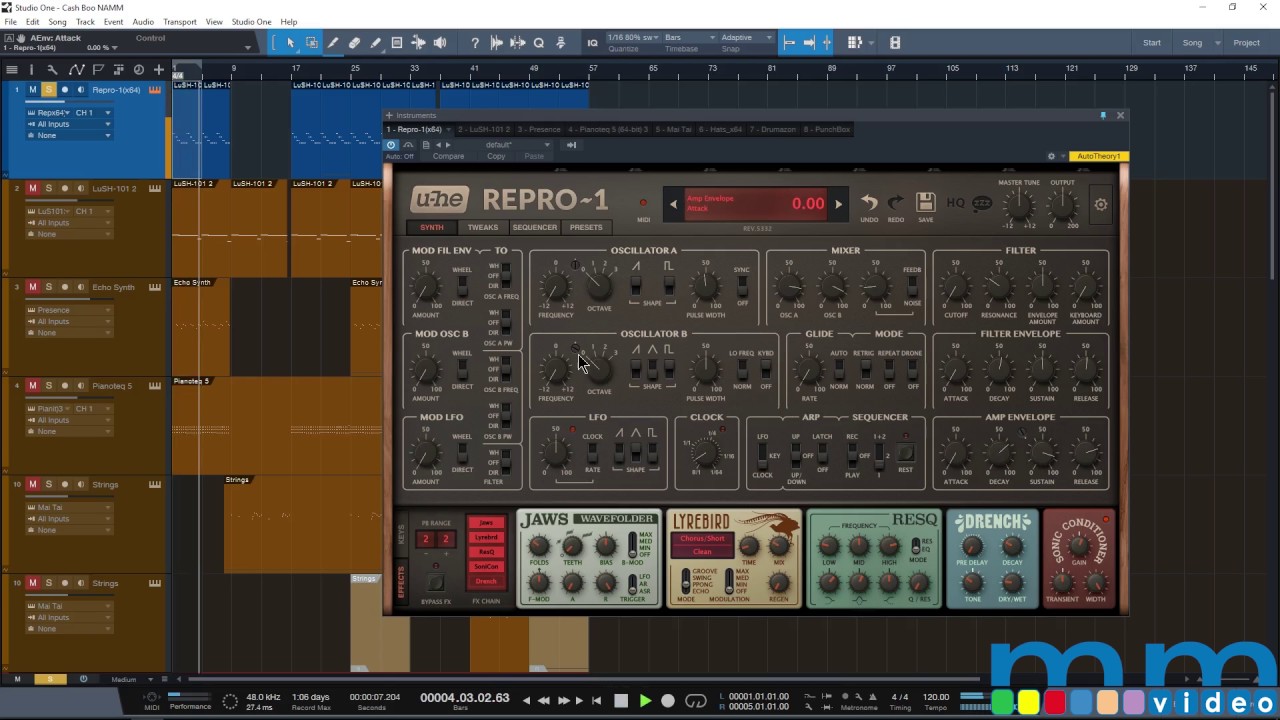 U-he Repro 1 Creating A Thick Bass Synth - YouTube