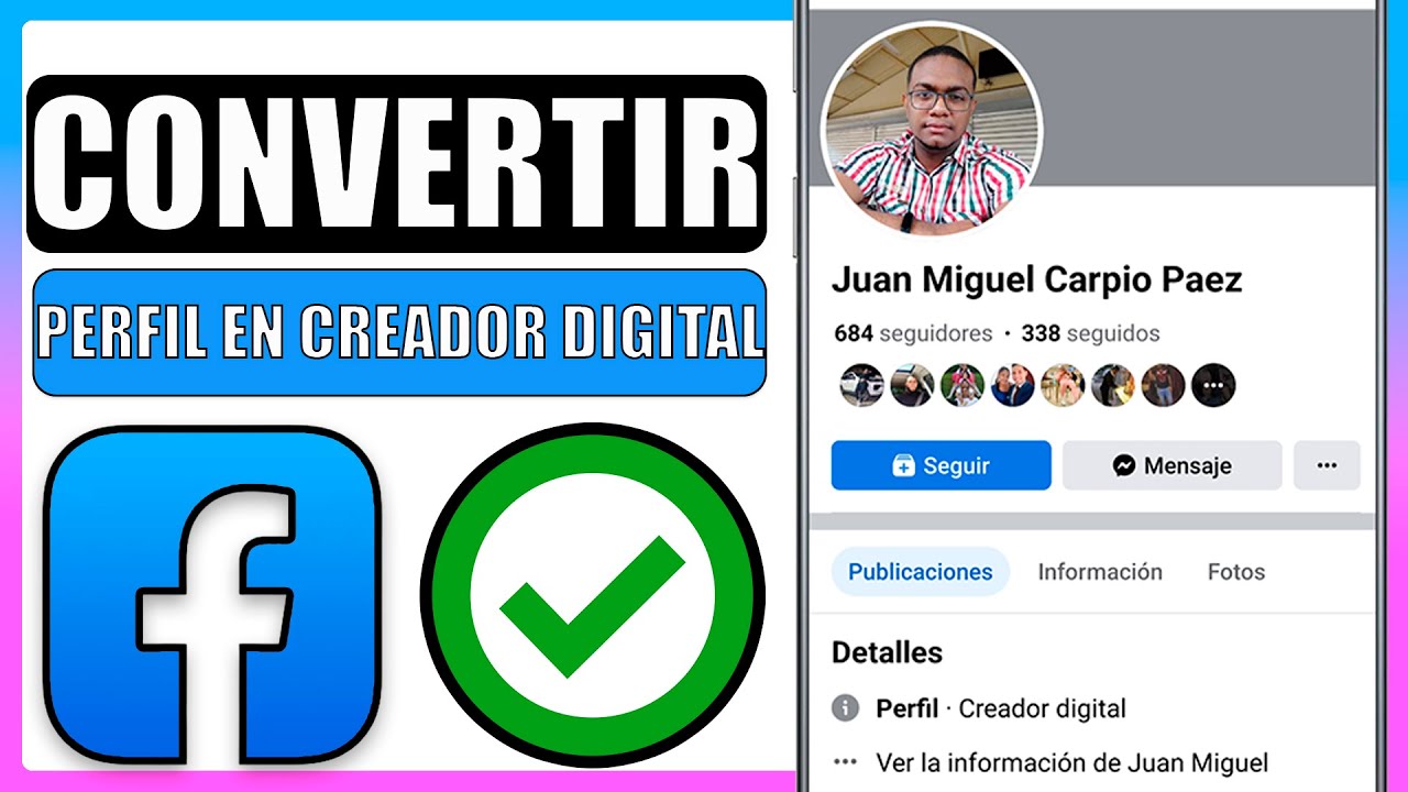 Como poner mi perfil de facebook en creador digital - YouTube