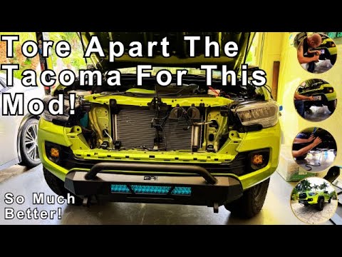 New Front Bumper For The Toyota Tacoma. Ft: Cutting and Install - YouTube
