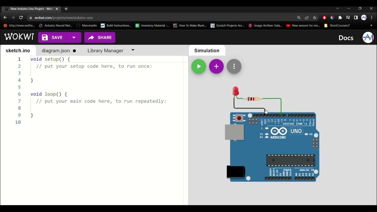 Belajar Arduino dengan Simulator Wokwi (Untuk Pemula) | Part 1 Menyalakan Lampu LED - YouTube