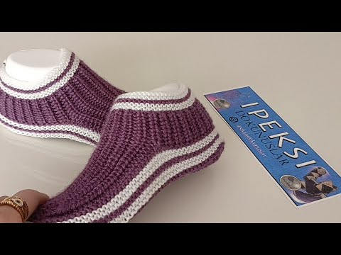 📢 İKİ ŞİŞ SELANİK ÖRGÜ PATİK YAPIMI SİZLERLE ✅💯 ipeksiidokunuslar 085