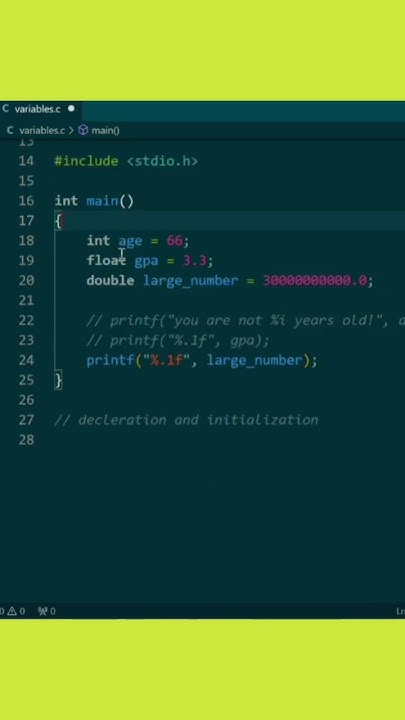 double data type #clanguage #codinginc #coding #programming #variables - YouTube