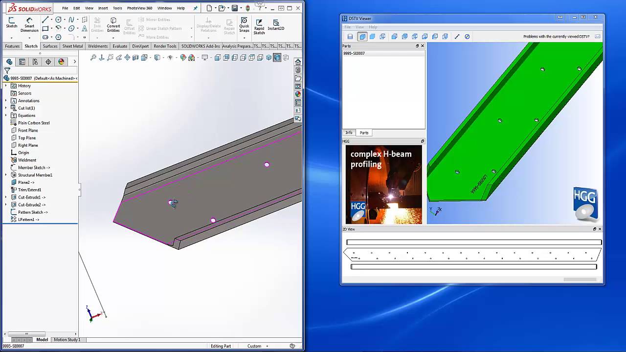 TSD 2016 DSTV CNC NC1 Export - YouTube