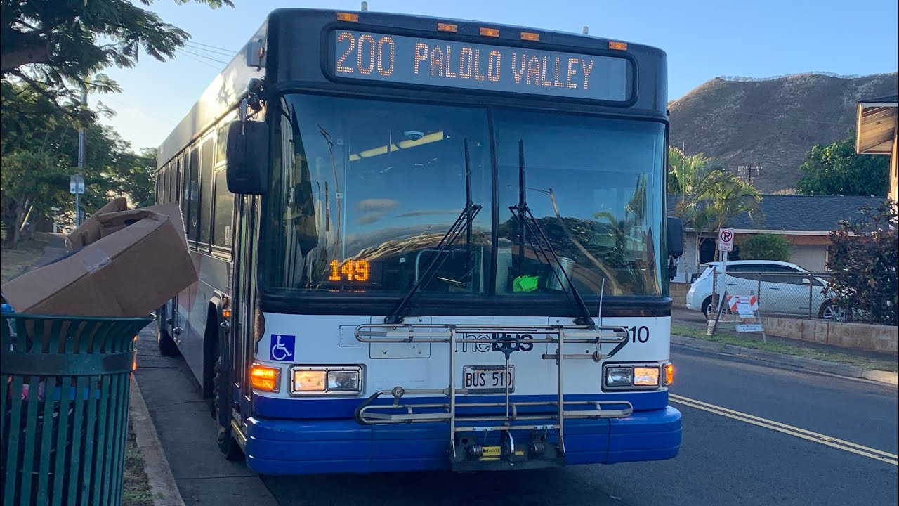 Honolulu TheBus Route 200-Palolo Valley Bus #510 (Part 1) - YouTube