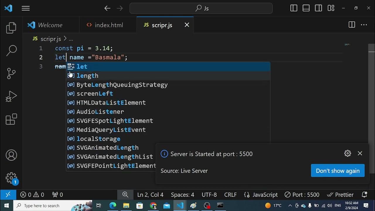 JavaScript (Variable, conditions) - YouTube