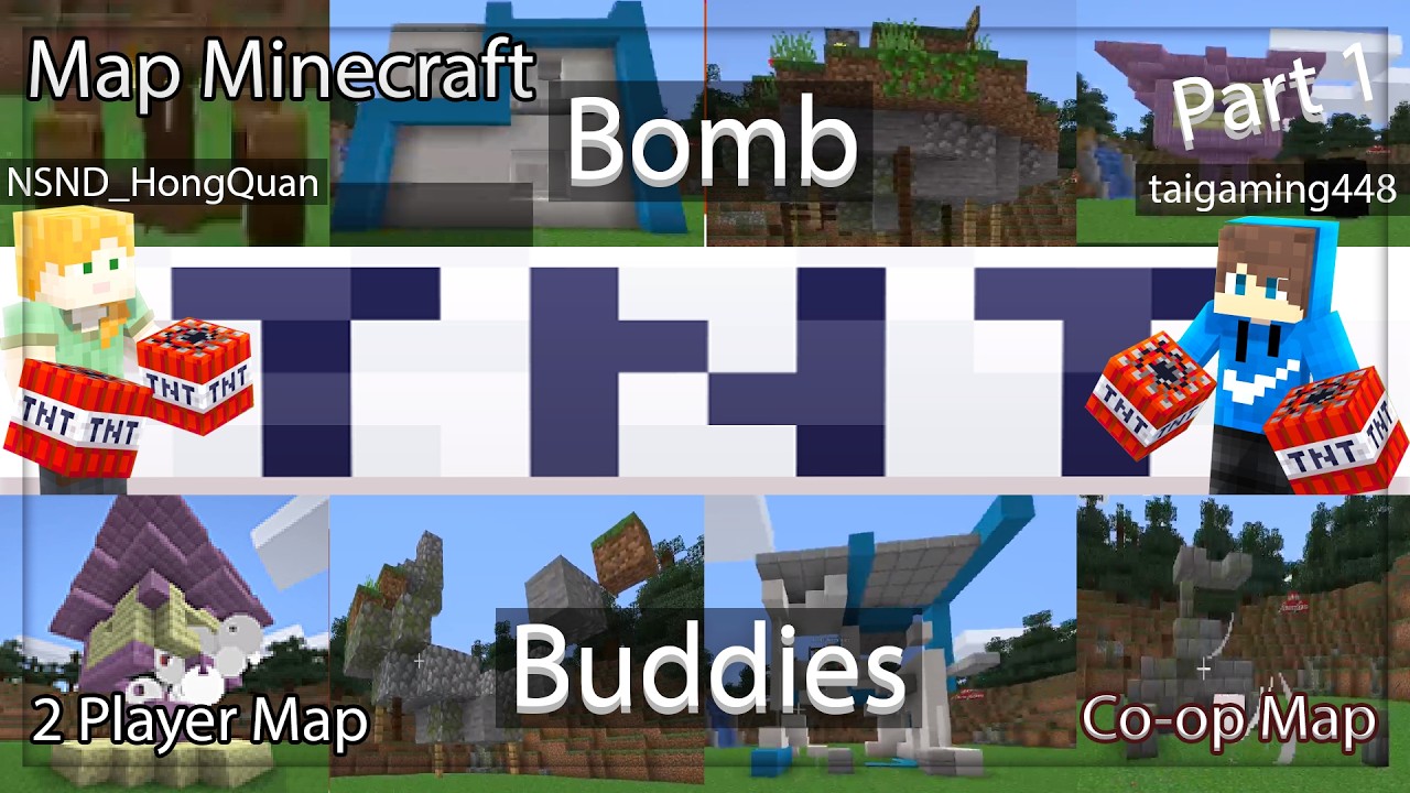 Chơi Map Minecraft với Bạn | 2 Player Maps | Co-op Maps | Bomb Buddies | Minecraft Maps | Phần 1 ...