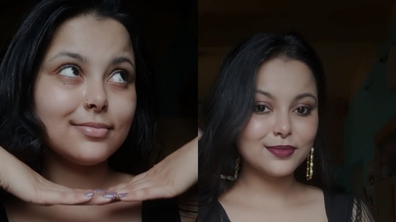 Simple self makeup look ️ - YouTube
