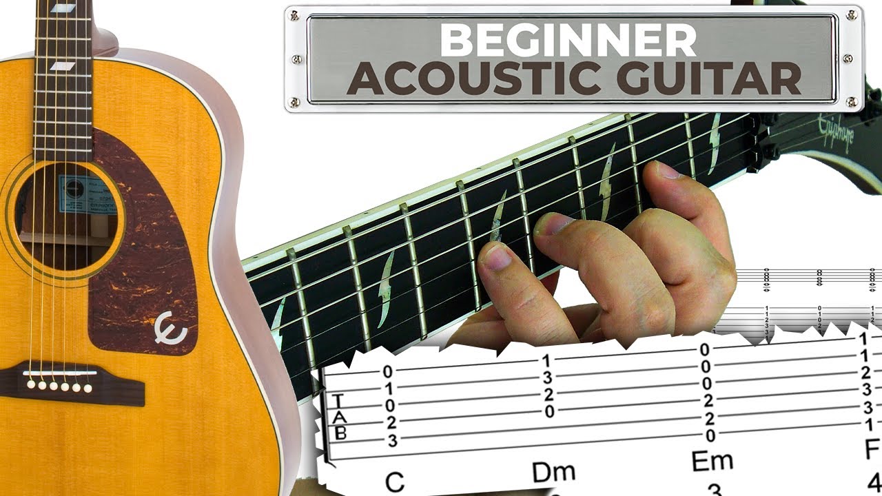 EASY ACOUSTIC GUITAR part 14 Strings 1 through 4 Scales and Melody ...