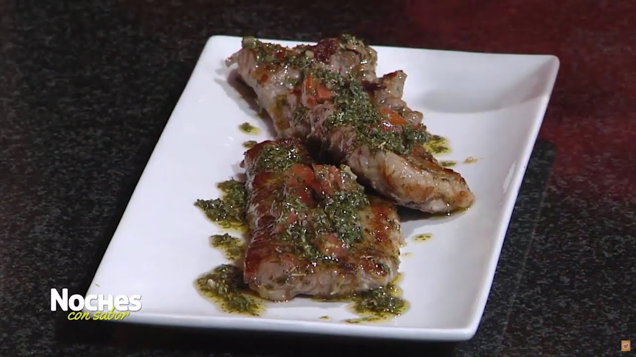 Filete de res con chimichurri argentino - NOCHES CON SABOR - YouTube