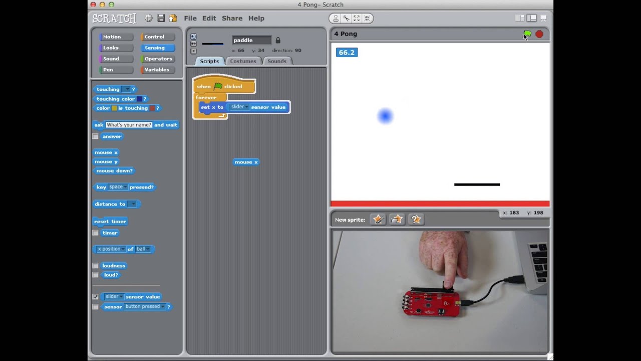 Scratch, Pong and Picoboards - YouTube