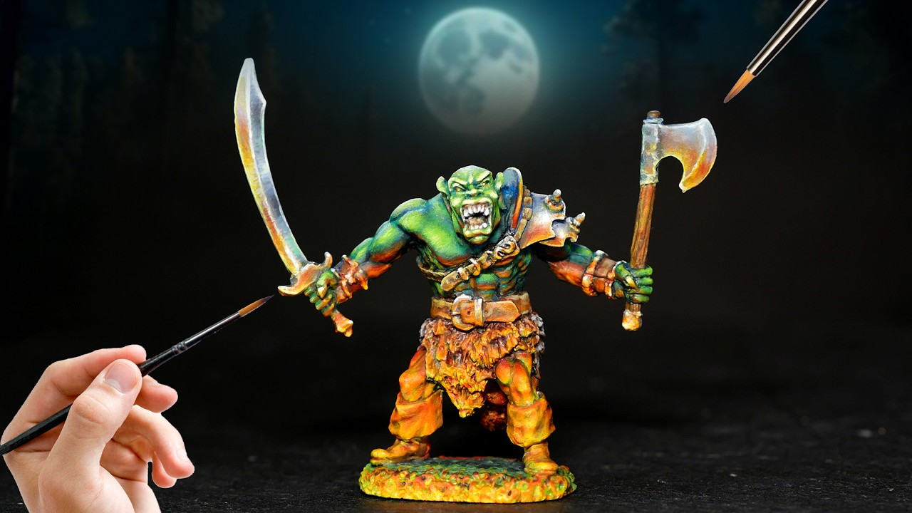 Painting Vampire Orc - Giving Story to Miniature Through Paint - YouTube