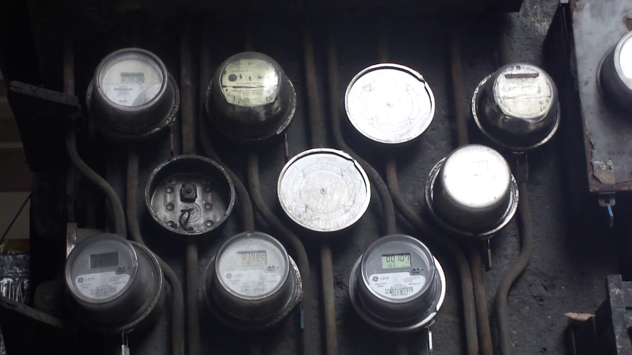 File footage - Meralco electric meters (Recto, Manila; 10-30-2014) HD ...