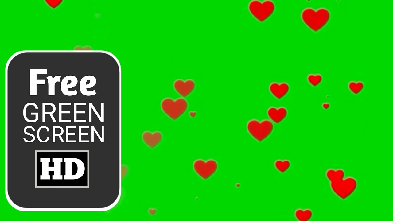 Heart falling green screen effect||Heart green screen||Free green ...